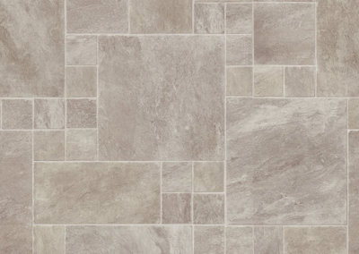 Griptex Offset Beige Tile Vinyl by Remland (4m x 2m)