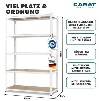 Grizzly Heavy Duty Shelving Rack Boltless Metal Garage Storage System ...