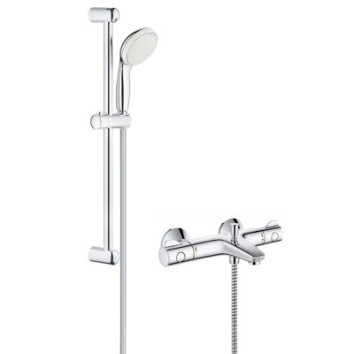 Grohe Grohtherm 800 Thermostatic Bath Shower Mixer Set with Tempesta ...