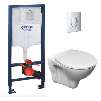 Grohe Toilet Set Rapid SL Support frame + Cersanit S-LinePro bowl ...