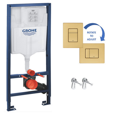 Grohe Toilet Set Rapid SL Support frame + Skate Cosmopolitan Brushed ...