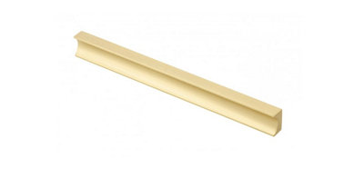GROOVE - handle - total length 190mm - light brushed gold | DIY at B&Q