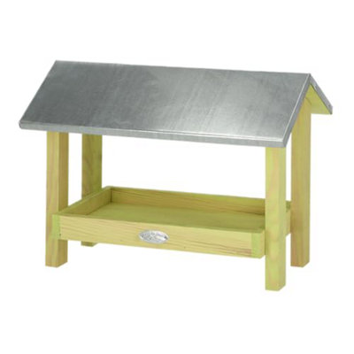 Ground Bird Table With Roof Fsc Mix Credit