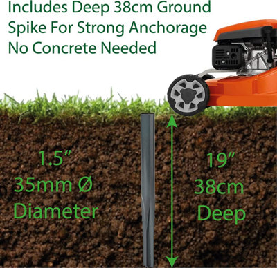 Ground Spike For Rotary Airer 38cm Deep 35mm Diameter