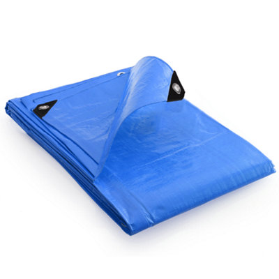 GroundMaster 110gsm Standard Blue Tarpaulin (7m x 11m)