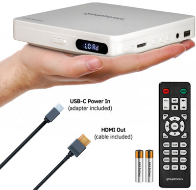 Grouptronics GT-Micro-DVD White Small Multi Region HDMI DVD Player For ...