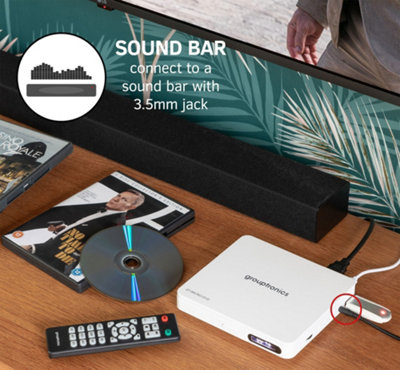Grouptronics GT-Micro-DVD White Small Multi Region HDMI DVD Player For ...