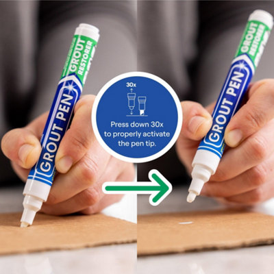 Grout Black Pen - Designed for restoring tile grout bathrooms ...