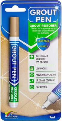 Grout Pen - Designed for restoring tile grout in bathrooms & kitchens ...