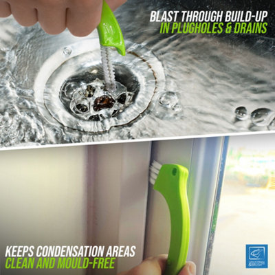 Grout & Tile Cleaning Brush Set 3 in 1 Tool for Cleaning Bathroom Tiles ...