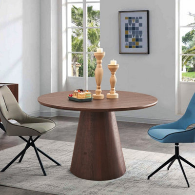 Grove Round 6 Seater Dining Table 120cm Walnut