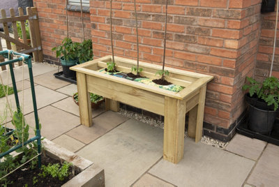 Grow Bag Wooden Tray Container 1m - Grow Your Own