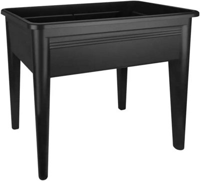 Grow Table Planter Black W 75 x H 65 x D 37 cm Perfect for Herbs ...