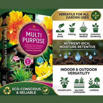 Growmoor Compost 20L Multi Purpose Compost for Indoor and Outdoor ...