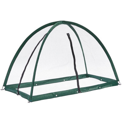 GroZone Cage Garden Cloche - Outdoor Grow House Tent with 2 Zipped ...