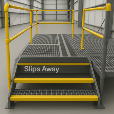 GRP Stair Nosings Heavy-Duty Anti-Slip Safety Tread - Non-Slip Step ...