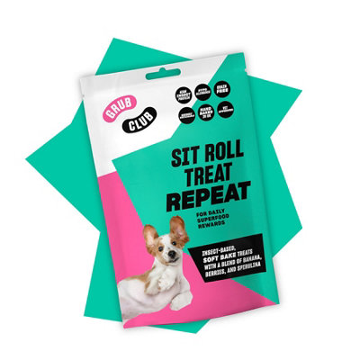 Grub Club Sit Roll Treat Repeat 100g (Pack of 10)