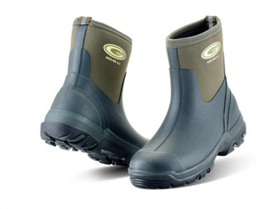 Grubs Midline adults green rubber ankle waterproof insulated wellington ...