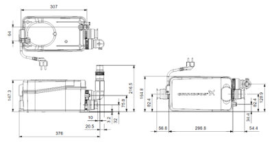 Grundfos Sololift2 D2 D-2 Macerator Pump for Shower and Basin 97775333