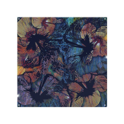 Grunge Flower Print Splash Back designer style