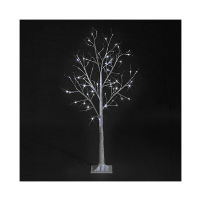 GSD Pre lit Twinkle Ice White Twig Tree 4ft