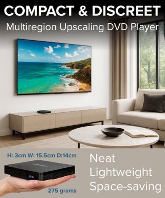 GT-MICRO-DVD Compact Multi-Region HDMI DVD Player with Remote and LED ...