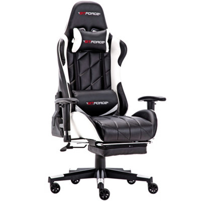 GTFORCE PRO GT RECLINING SPORTS RACING GAMING OFFICE DESK PC CAR FAUX ...