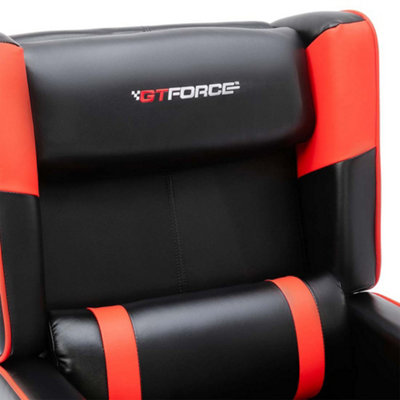 GTForce Ranger X Faux Leather Gaming Recliner Armchair Sofa Reclining Cinema Chair Red