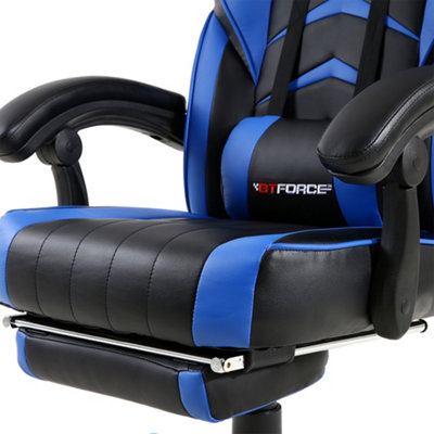 GTForce Turbo Reclining Sports Racing Gaming Office Desk Pc Car Faux ...