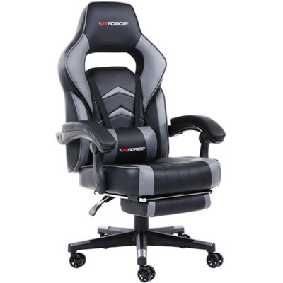 GTForce Turbo Reclining Sports Racing Gaming Office Desk Pc Car Faux ...