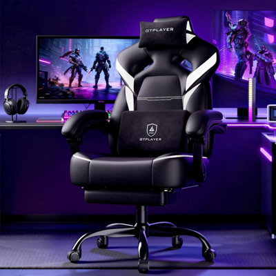 GTPLAYER Big Gaming Chair, Ergonomic Office Chair with Footrest, 350lbs ...