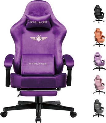 GTPLAYER Fabric Gaming Chair, Ergonomic Computer Chair with Footrest ...