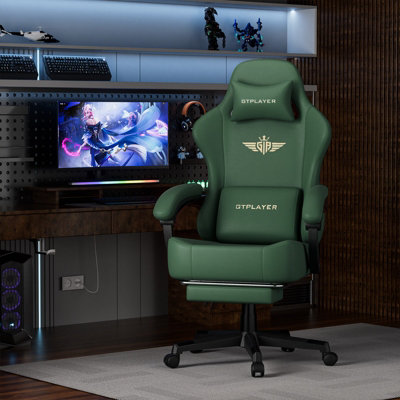 GTPLAYER Gaming Chair, Ergonomic Computer Chair with Footrest and ...