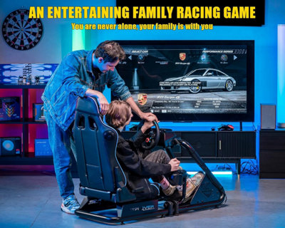 GTPLAYER Racing Simulator Cockpit with Seat, Racing Steering Wheel ...