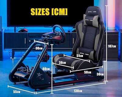 GTPLAYER Racing Simulator Cockpit with Seat, Racing Steering Wheel ...