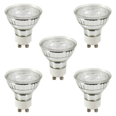 GU10 5W Pack of 5 Natural White Dimmable LED Light Bulbs