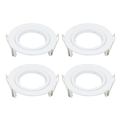 GU10 Fixed Downlight 4 Pack White Finish | DIY at B&Q