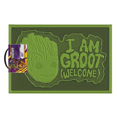 Guardians Of The Galaxy I Am Groot Welcome Door Mat Green (One Size ...