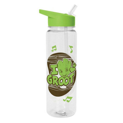 Guardians Of The Galaxy Im Groot Plastic Bottle Clear/Green/Brown (One ...
