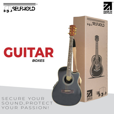 Guitar Shipping Box Double Wall Cardboard (Acoustic (505mm x 200mm x ...