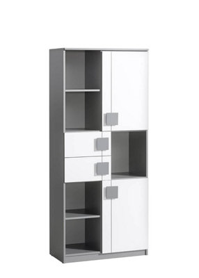 Gumi G2 Tall Cabinet - Versatile Storage in White Matt & Anthracite ...