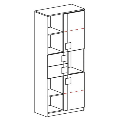 Gumi G2 Tall Cabinet - Versatile Storage in White Matt & Anthracite ...