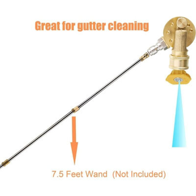 Gutter Cleaner Tip Swivel Coupler for Pressure Washer Nozzle 240 Degree ...