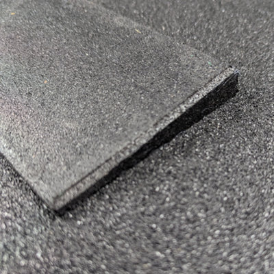 Gym Mat Edge Finishing Strip - 15mm Thick - 50cm Long - Rubber Crumb
