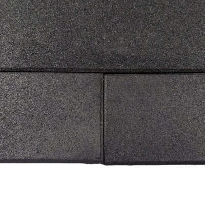 Gym Mat Edge Finishing Strip - 20mm Thick - 50cm Long - Rubber Crumb