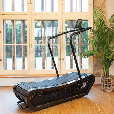 Gymkit CURV Manual Curved Treadmill No Motor, Quiet Running, 7 Programs ...
