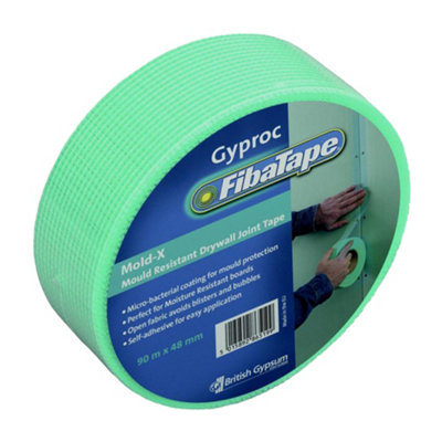 Gyproc Fibatape Mold-X Drywall Joint Tape Green (One Size) | DIY at B&Q