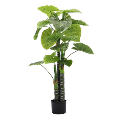 H 160 cm Artificial Tropical Tree, Fake Plant Pot, Imitation Tropical ...