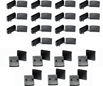 H-BOLT 50-55mm Bed Slat Holders / Clips - Complete Sets (28 Side Rail ...