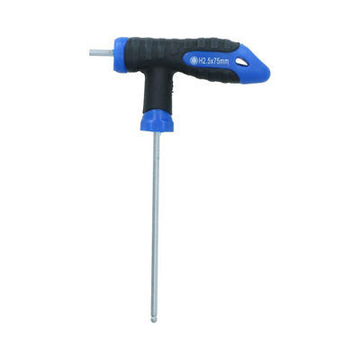 H2.5 T-Handle 2.5mm Hex Screwdriver Allen Key 75mm Tool Chrome Vanadium ...
